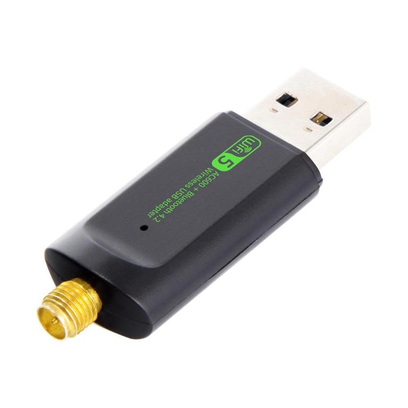 Dongle de antena Bluetooth sem fios USB de banda dupla - 600 Mbps