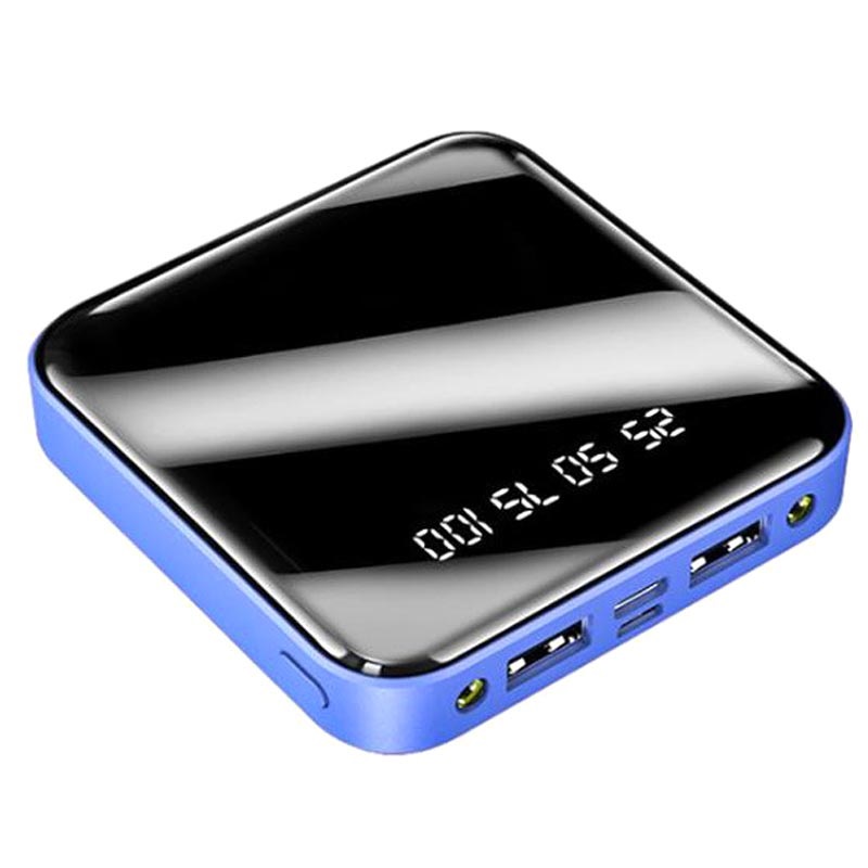 Mini Power Bank Rápido 10000mAh - 2x USB - Azul