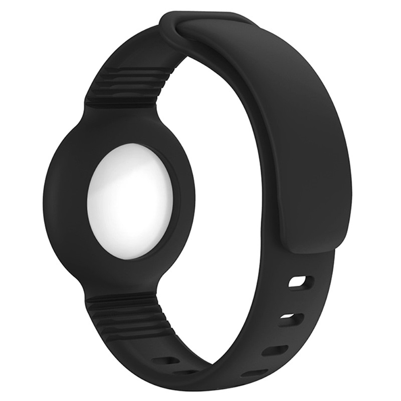 Pulseira em Silicone Resistente para Apple Airtag - Preto