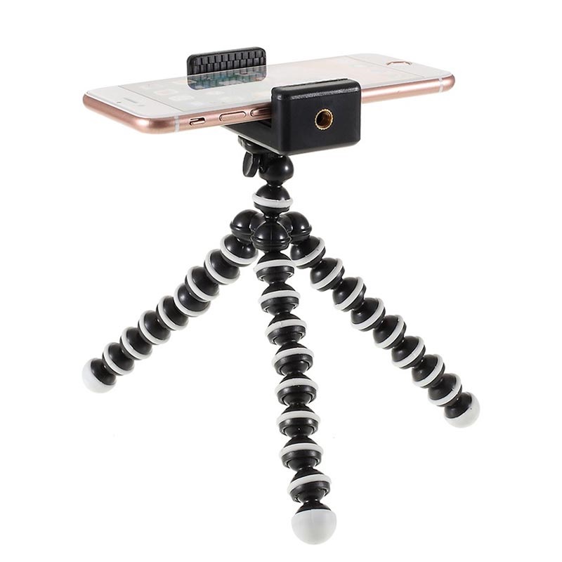 Suporte de Tripé Flexível Universal para Smartphones - 60-85 mm - Preto