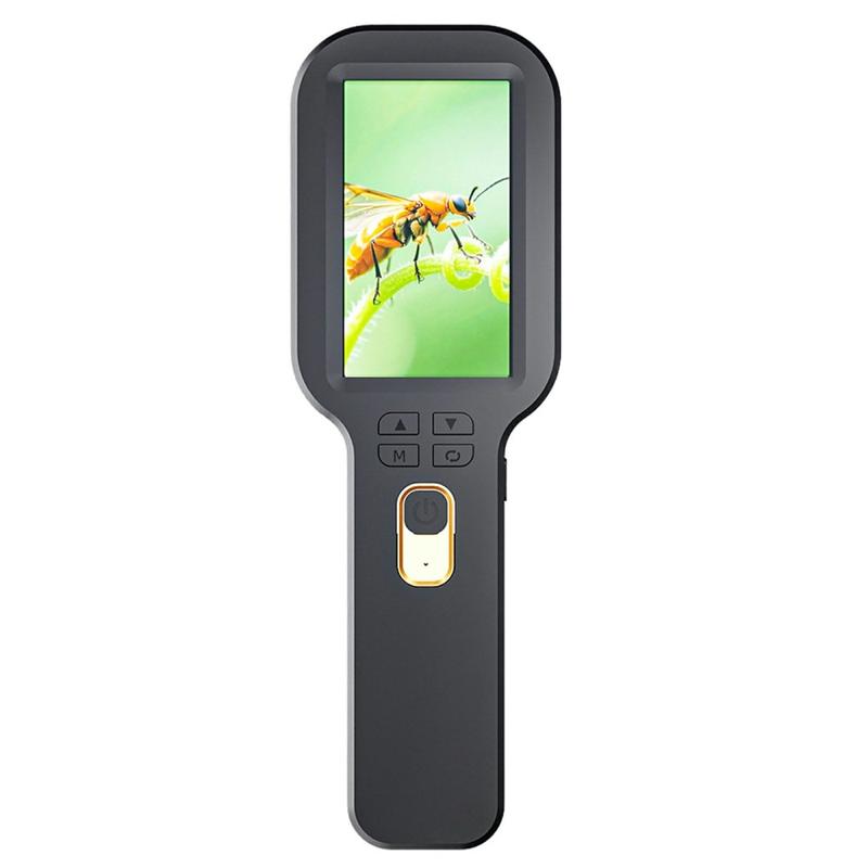 Lupa digital de mão V8 500X com iluminação LED - Preta