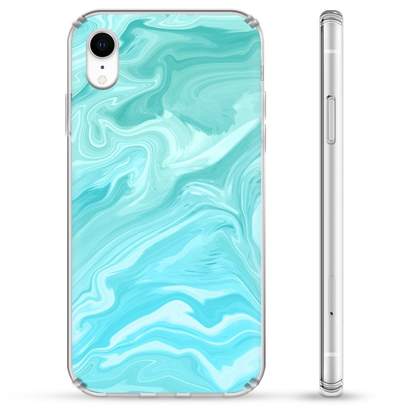 Capa Híbrida para iPhone XR - Mármore Azul